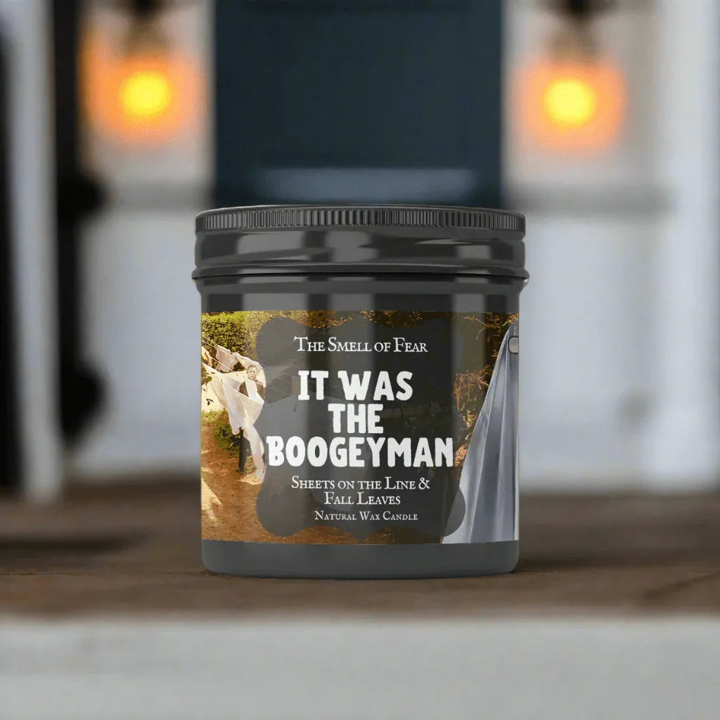 It Was the Boogeyman Candle – Sheets & Fall Leaves Scent